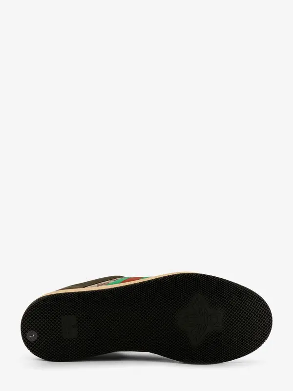 Gucci Screener Low-top Leather And Gg Supreme Fabric Sneakers - Multicolor