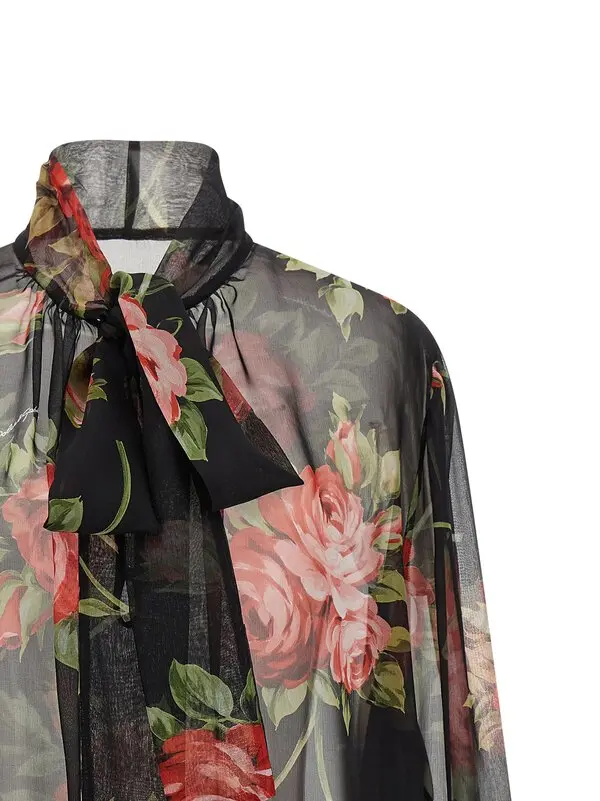 Dolce & Gabbana Bouquet Rose" Chiffon Blouse