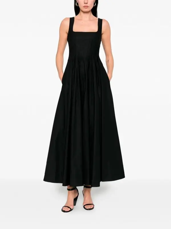Sportmax Cotton Square Neck Dress - Multicolor