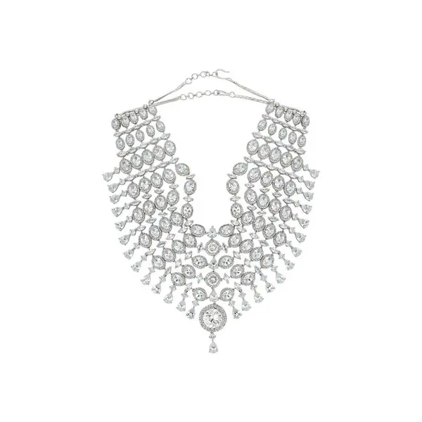 STEPHANIE BROWNE AUSTRALIA Satine Crystal Choker Necklace - Silver