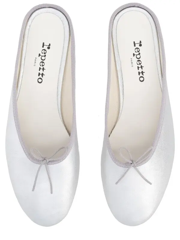Repetto Camille Ballerina Mule With 3 Cm Heel - Silver