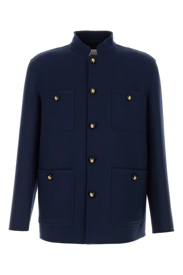 Valentino Garavani Wool Blend Jacket - Blue