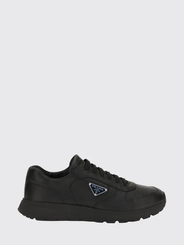 Prada Calf Leather Lace-up Sneakers