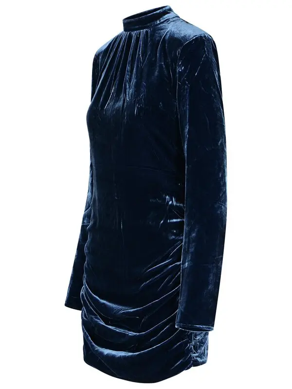ROTATE BY BIRGER CHRISTENSEN Vilma Dress In Silk Blend - Blue