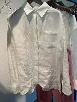 Max Mara Long-sleeved Linen Shirt - Multicolor