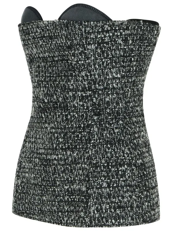 DIESEL® Two-tone Wool Blend Corset Top