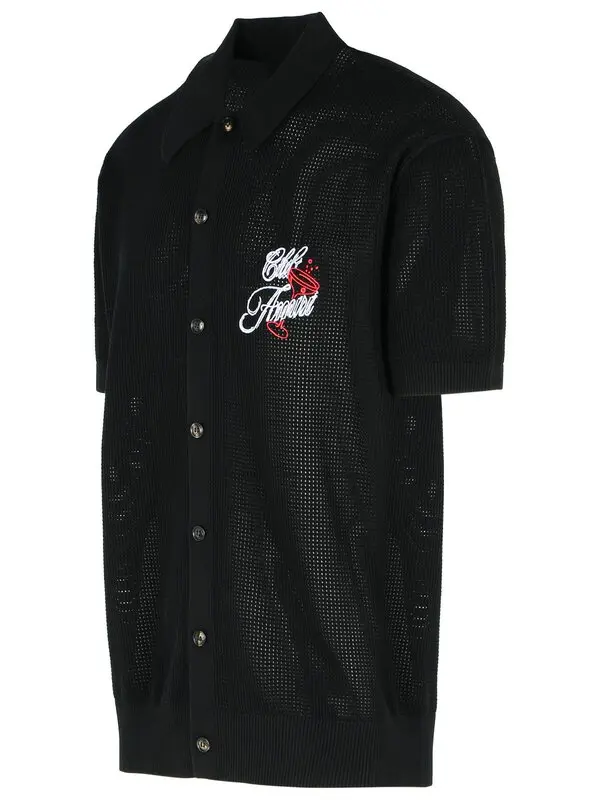 Amiri Viscose Blend Embroidered Button-up Sweater