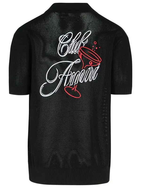 Amiri Viscose Blend Embroidered Button-up Sweater