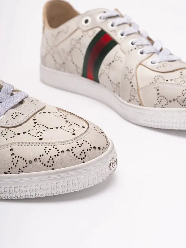 Gucci Calf Leather Lace-up Sneakers - Multicolor