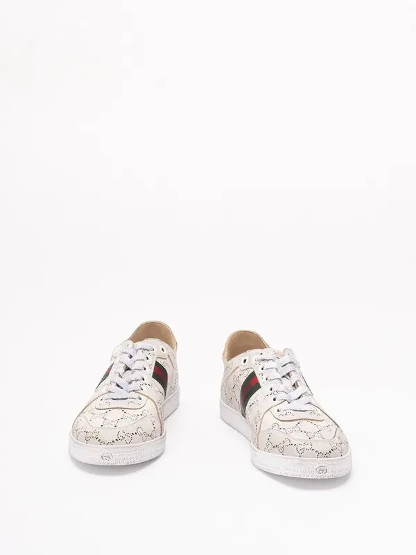 Gucci Calf Leather Lace-up Sneakers - Multicolor