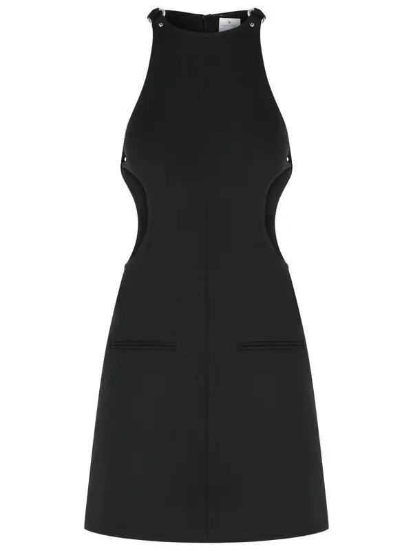 COURREGES Wool Blend Dress With Side Cut-outs - Black