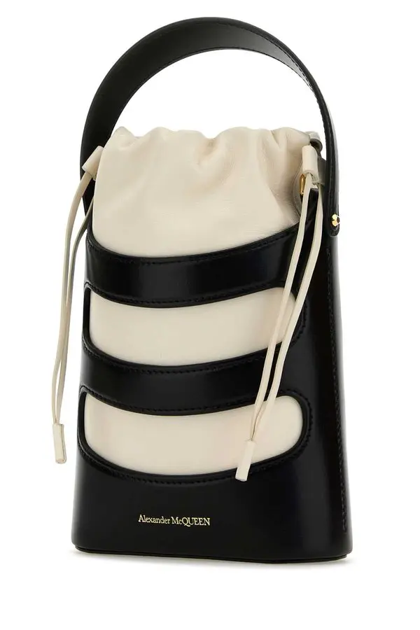 Alexander McQueen Two-tone Leather Mini The Rise Bucket Bag - Multicolor