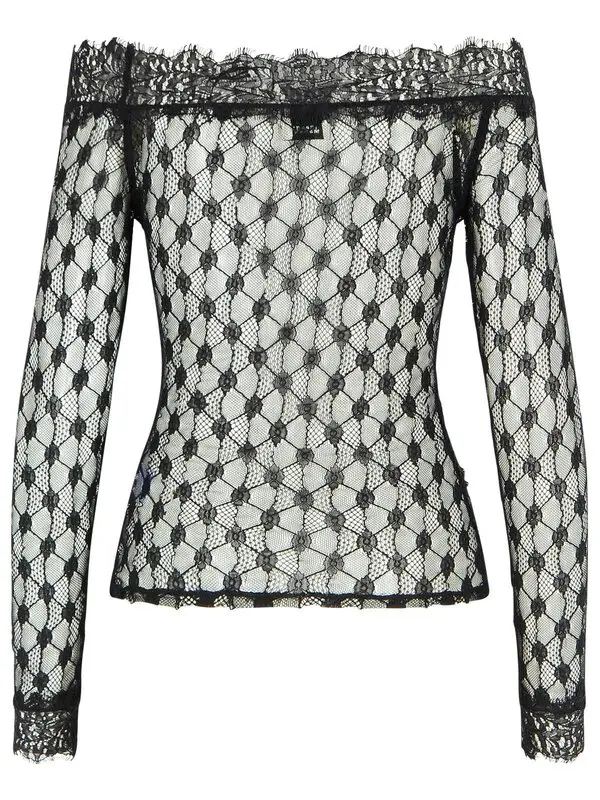Isabel Marant Étoile Polyamide Blend Floral Lace Off-the-shoulder Sweater