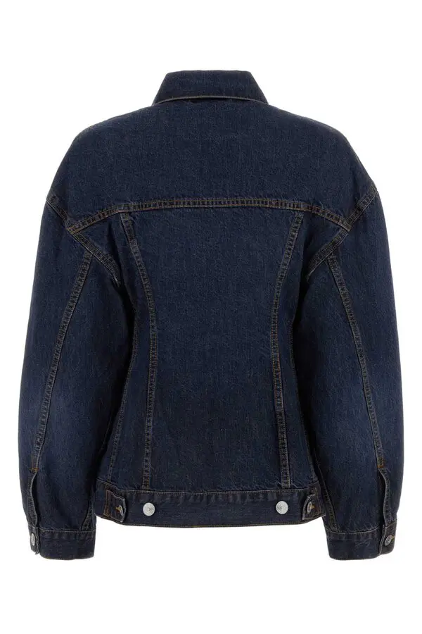 Balenciaga Dark Denim Hourglass Jacket - Blue