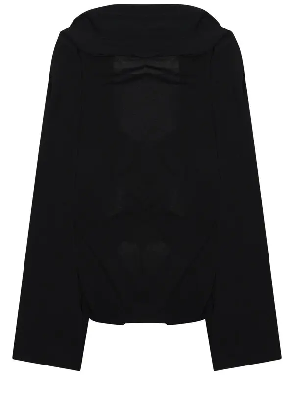 Alberta Ferretti Chiffon Top - Black