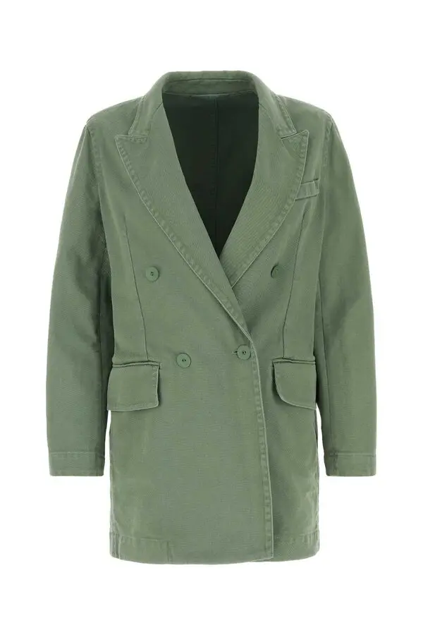 Max Mara Sage Denim Zenobia Blazer - Green