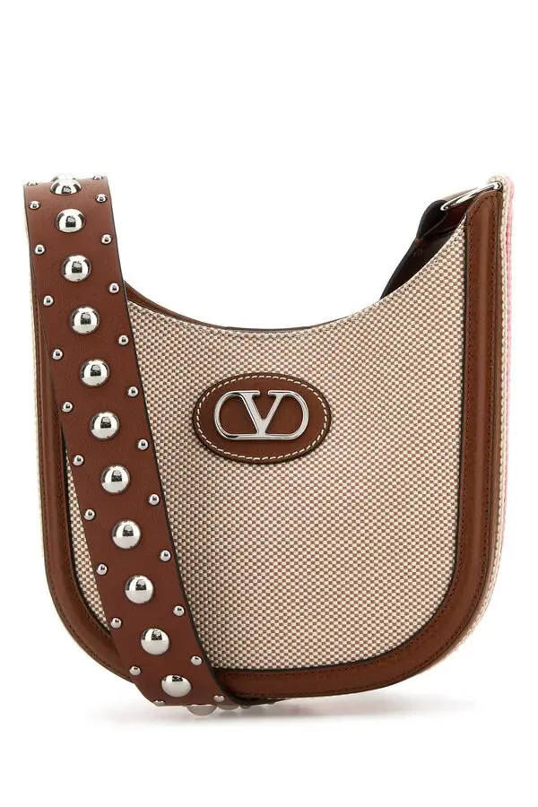 Valentino Garavani Two-tone Canvas Vlogo Signature Crossbody Bag - Multicolor
