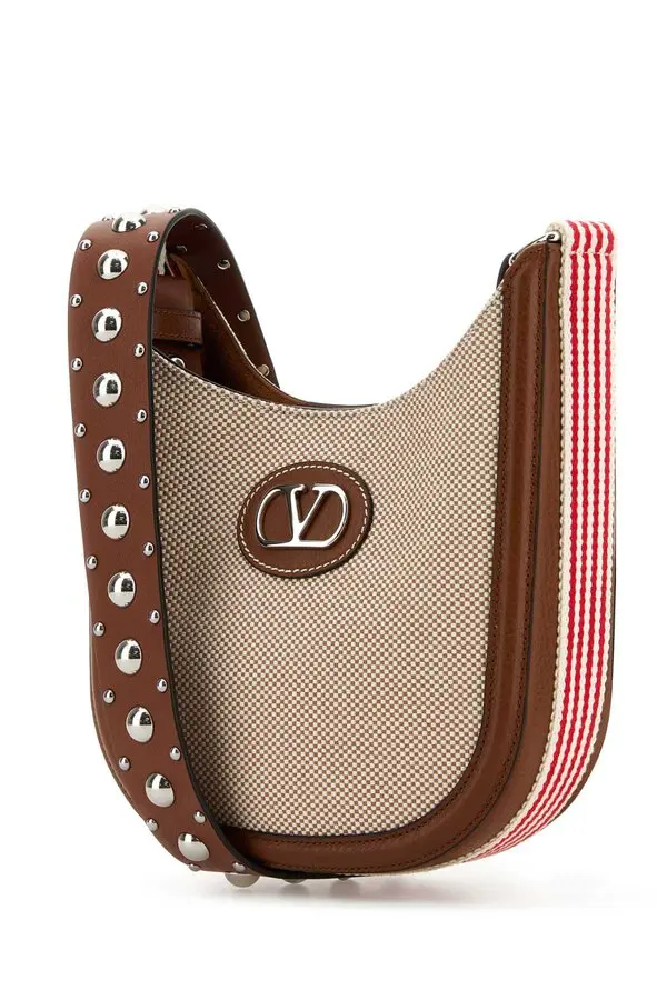 Valentino Garavani Two-tone Canvas Vlogo Signature Crossbody Bag - Multicolor