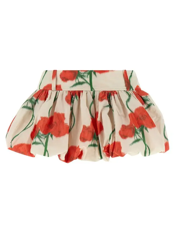 Kenzo Archive Rose Taffeta Balloon Skirt - Multicolor