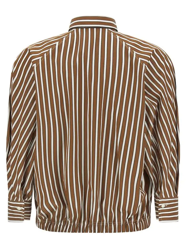 Brunello Cucinelli Striped Cotton Poplin Shirt