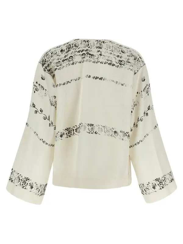 Alberta Ferretti Printed Linen Shirt