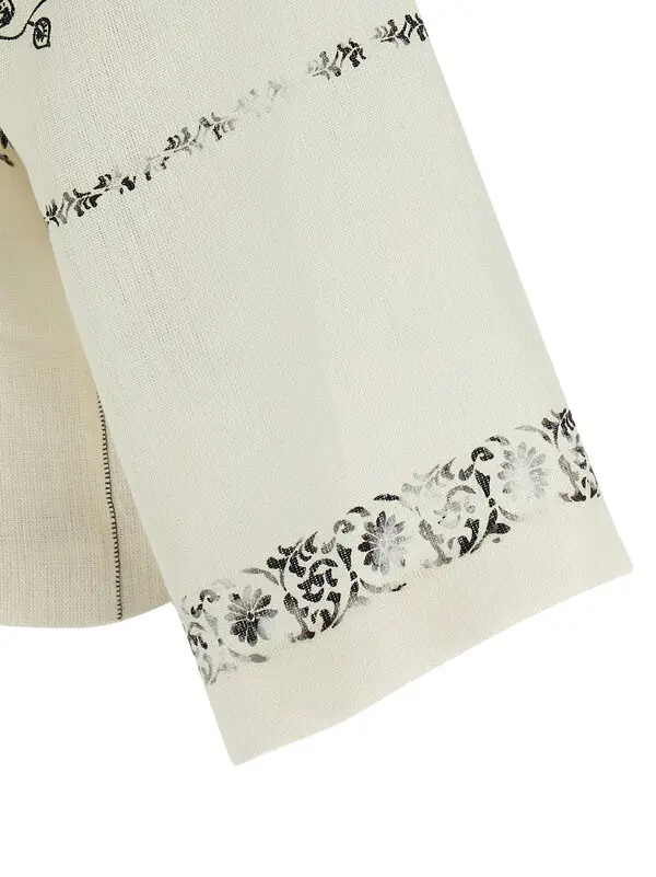 Alberta Ferretti Printed Linen Shirt