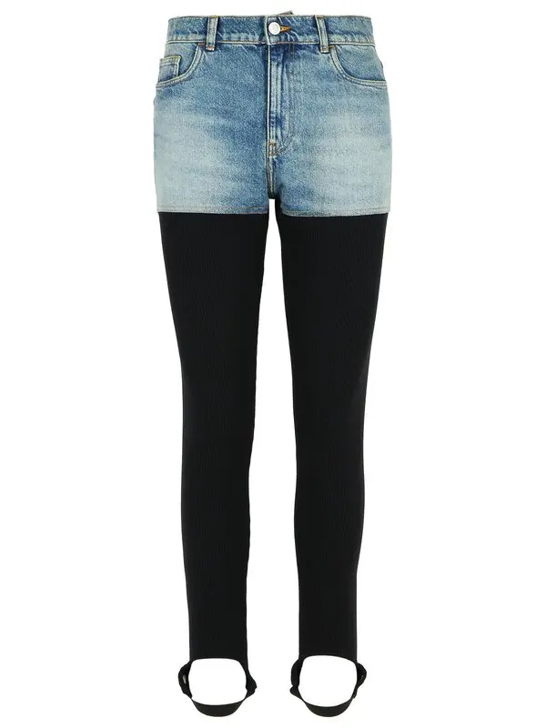 Coperni Two-tone Organic Cotton Pants - Black