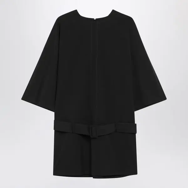 MAISON MARGIELA Wool-blend Mini Dress With Belt - Black