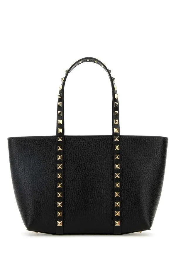 Valentino Garavani Rockstud Medium Leather Handbag - Black