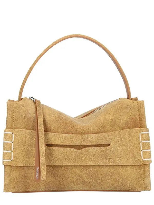 JW Anderson Suede Leather Loafer Bag - Yellow