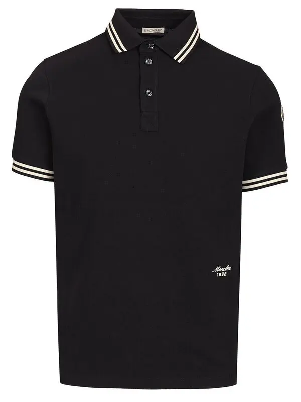Moncler Piqué Polo Shirt - Black