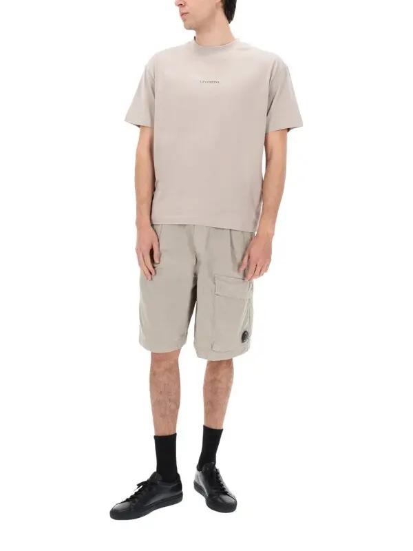 C.P. COMPANY Cargo Shorts With Logo Patch - Gray