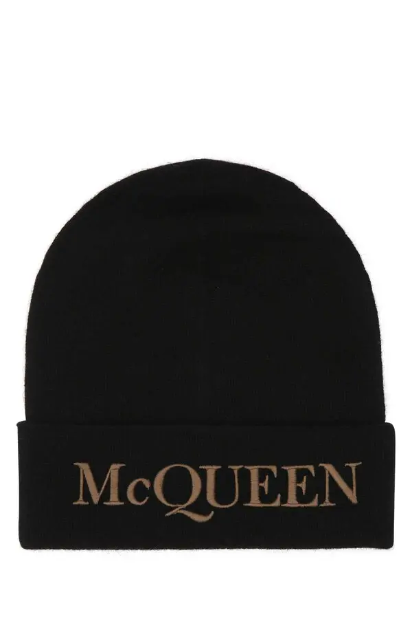 Alexander McQueen Cashmere Beanie Hat - Black