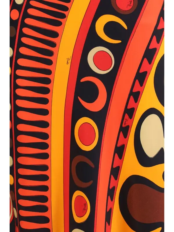 Emilio Pucci Long Silk-blend Printed Dress