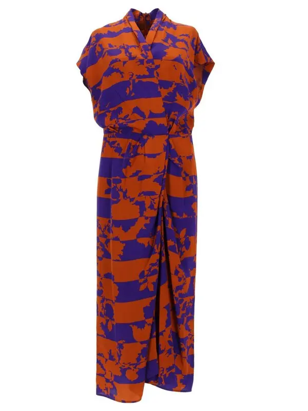 Dries Van Noten Printed Viscose Dress - Multicolor