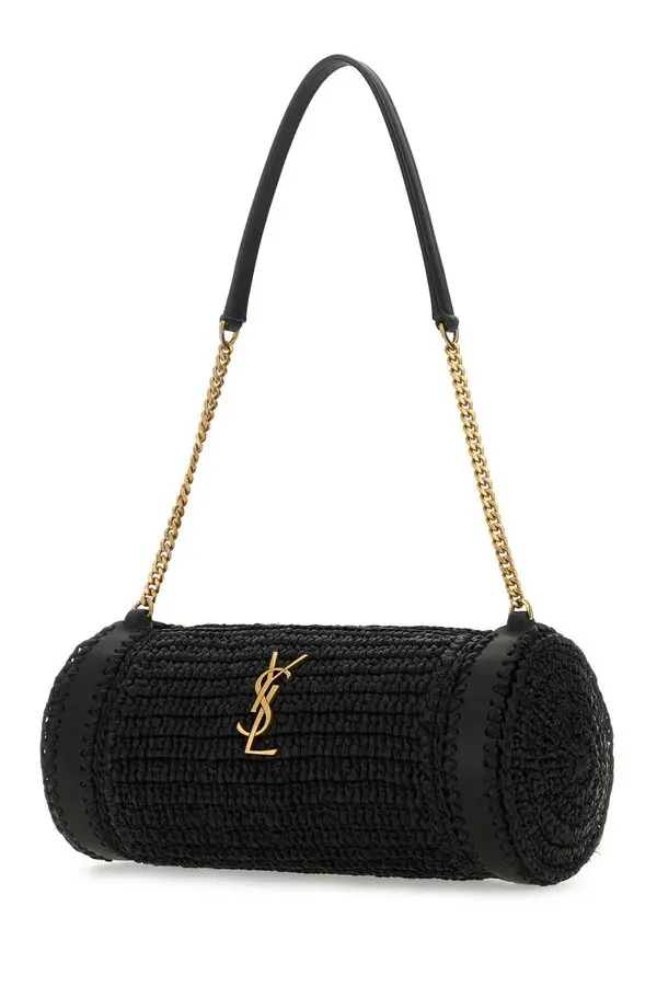 Saint Laurent Cassandre Raffia Shoulder Bag