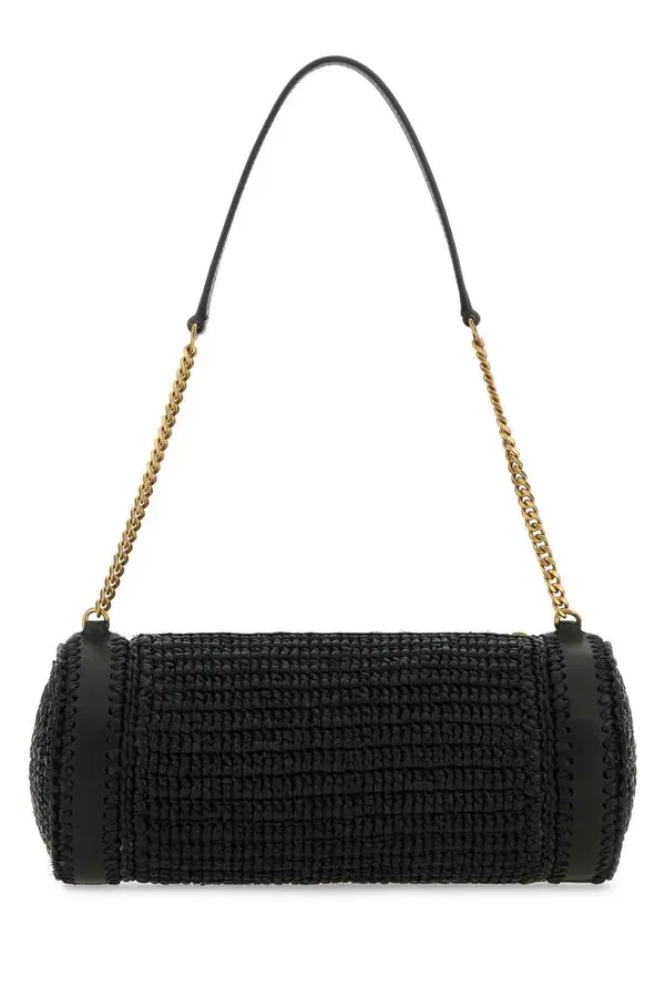 Saint Laurent Cassandre Raffia Shoulder Bag