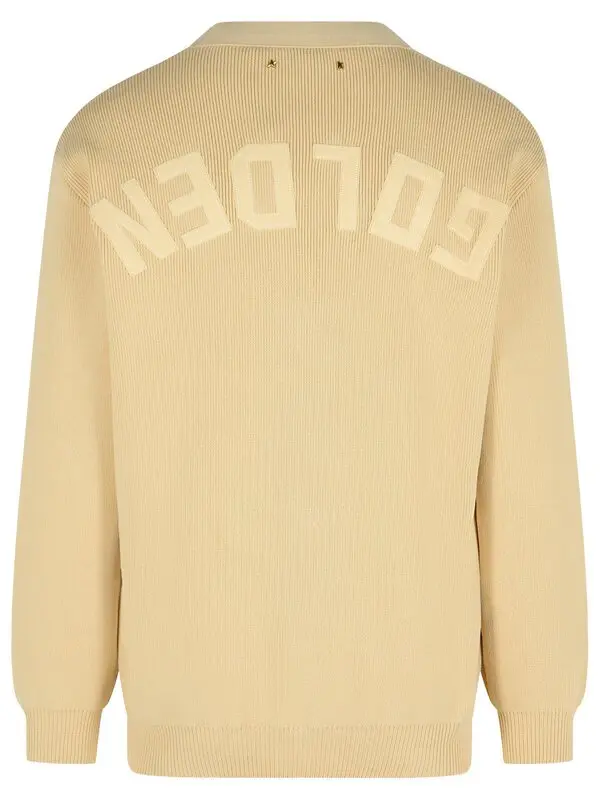GOLDEN GOOSE V-neck Cardigan With Button Closure - Cream