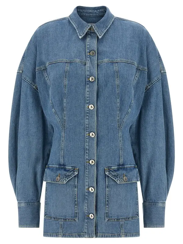 Attico Denim Mini Dress