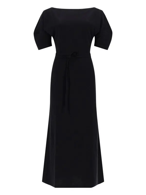 LEMAIRE Cotton Linen Midi Dress - Black