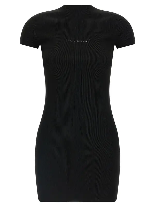 Alexander Wang Jacquard Knit Logo Dress