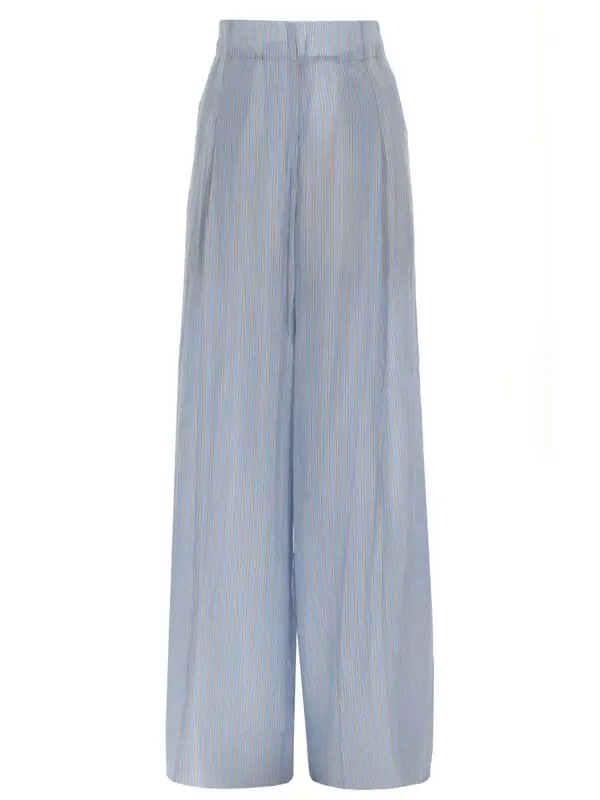 Dries Van Noten Wide-leg Striped Cupro Trousers - Multicolor