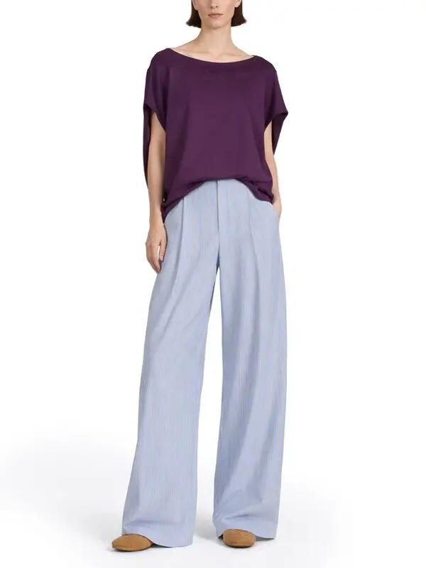 Dries Van Noten Wide-leg Striped Cupro Trousers - Multicolor