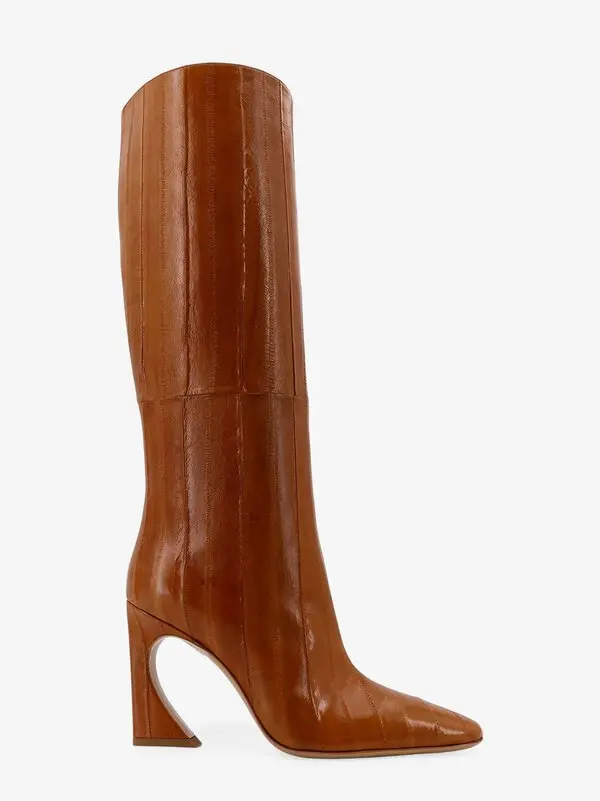 Fendi Hagfish Leather Knee-high Boots - Cream