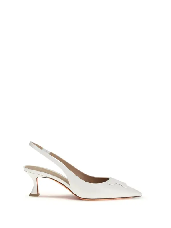 Santoni Taylor" Slingback Pumps - White