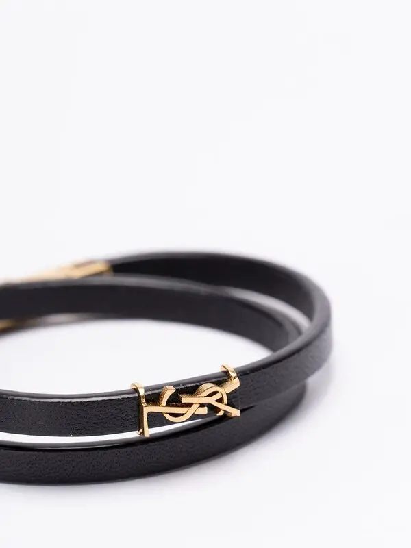 Saint Laurent Cassandre Double Wrap Bracelet