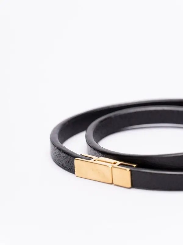Saint Laurent Cassandre Double Wrap Bracelet