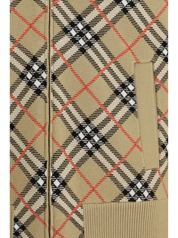 Burberry Vintage Check Zip Cardigan