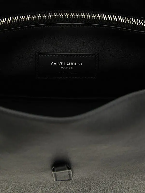 Saint Laurent Micro 'le 5 À 7' Leather Shoulder Bag - Black