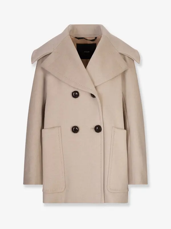 Max Mara Double-breasted Cashmere Coat - Multicolor
